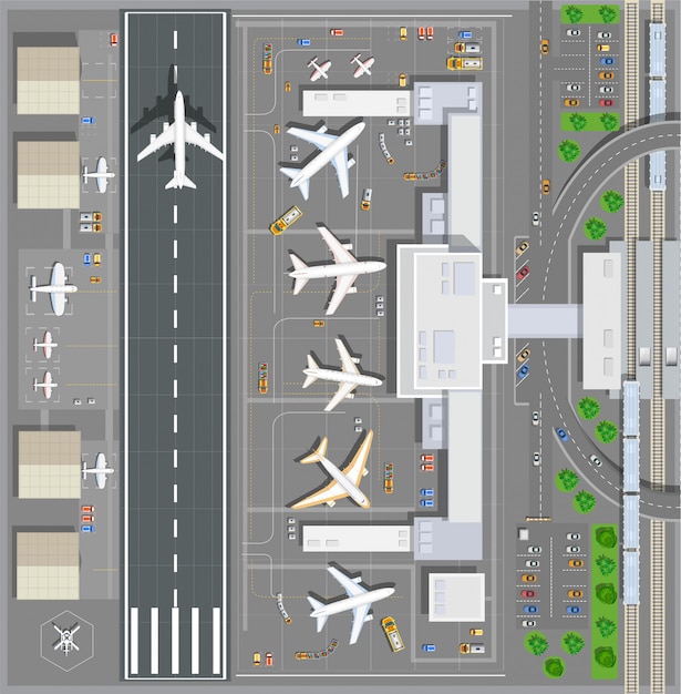 Premium Vector | Airport passenger terminal Premium Vector | Airport passenger terminal