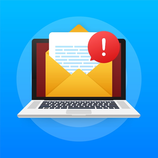 Premium Vector Alert Message Laptop Notification Danger Error Alerts