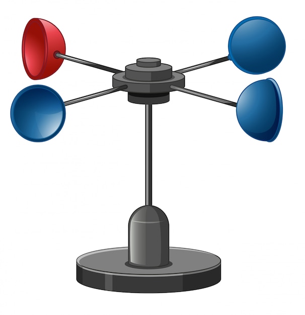 Free Vector | Anemometer on white background Free Vector | Anemometer on white background