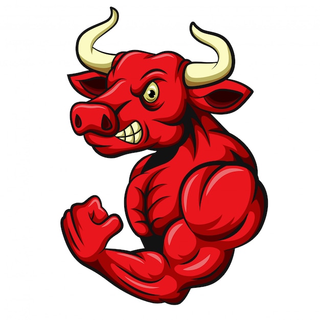 Premium Vector | Angry strong bull with muscular body Premium Vector | Angry strong bull with muscular body