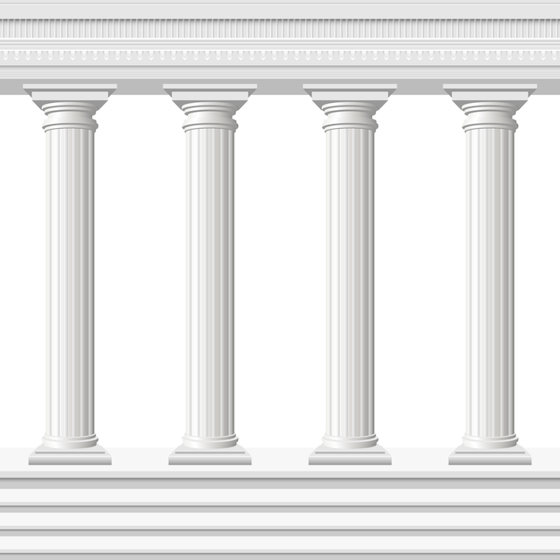 Premium Vector | Antique columns isolated Premium Vector | Antique columns isolated