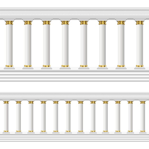 Premium Vector | Antique columns isolated Premium Vector | Antique columns isolated
