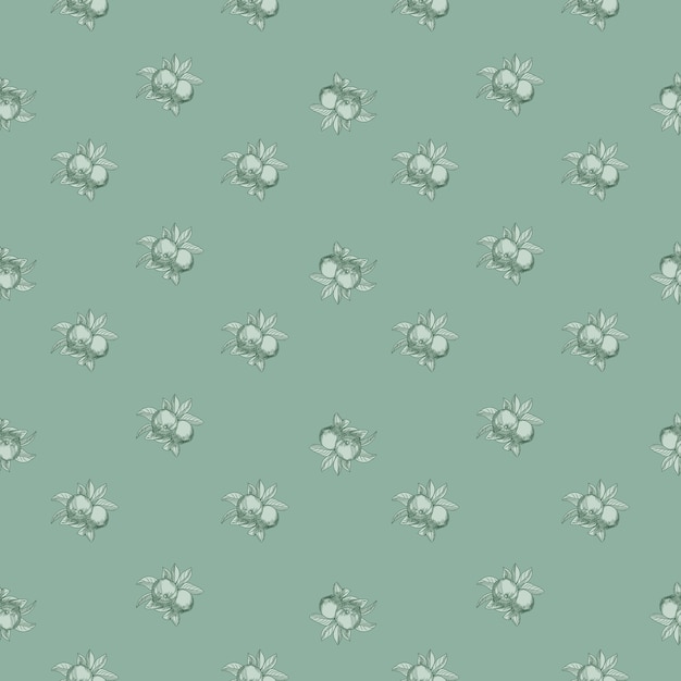 Premium Vector | Apples seamless pattern on green Premium Vector | Apples seamless pattern on green