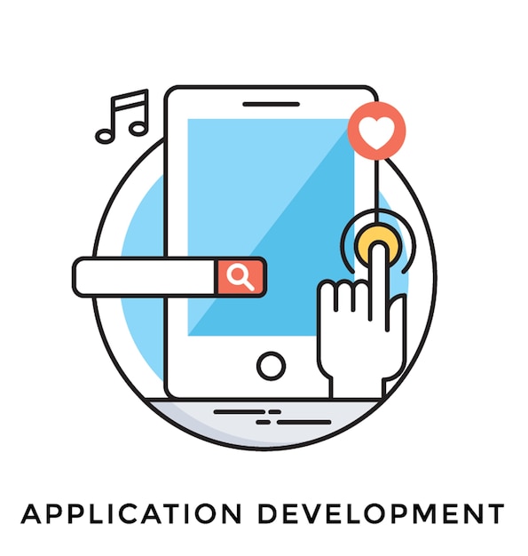 Premium Vector | Application development flat vector icon Premium Vector | Application development flat vector icon
