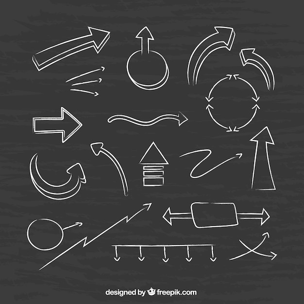 Free Vector Arrow Scribble Collection
