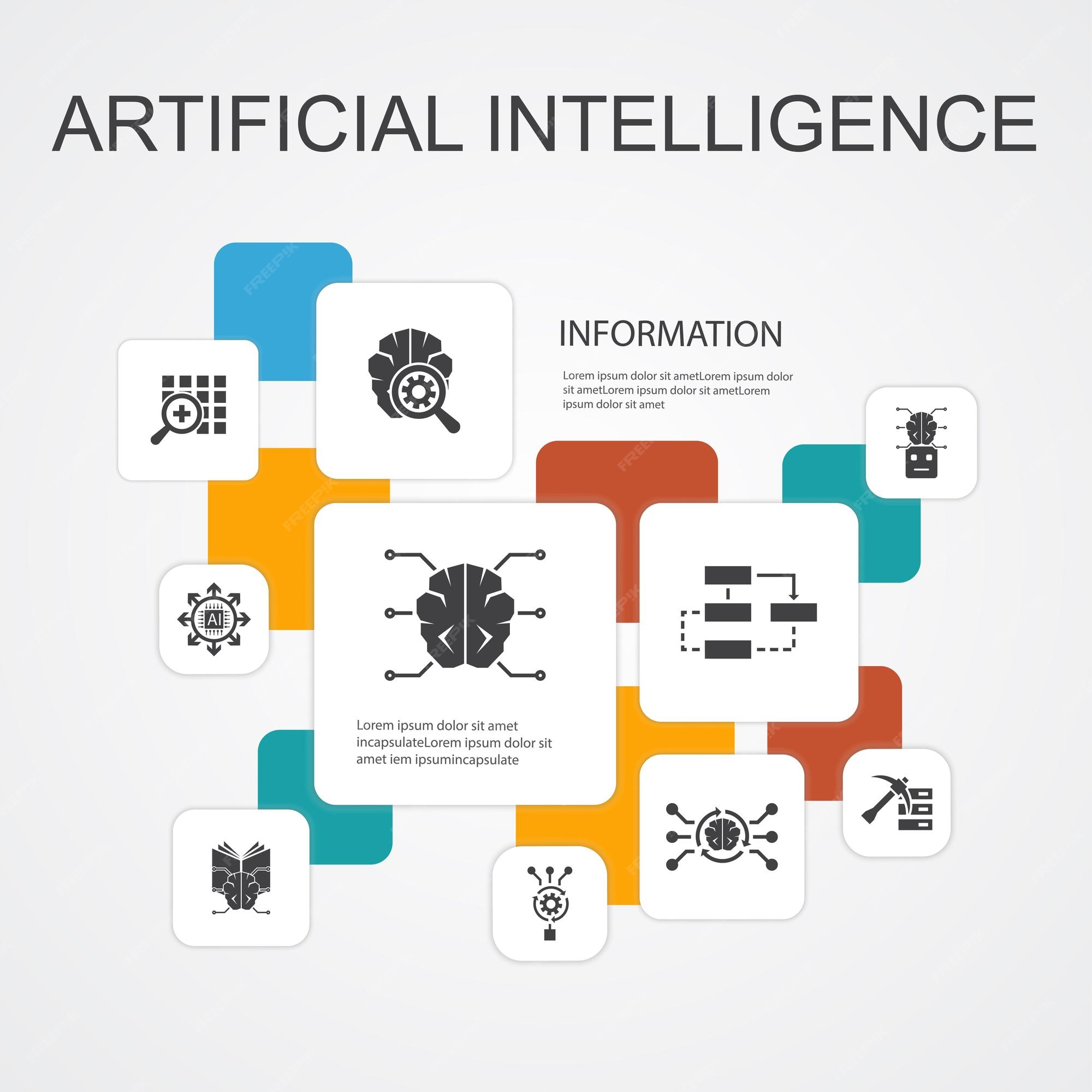 Premium Vector | Artificial intelligence infographic 10 line icons template.machine learning ...