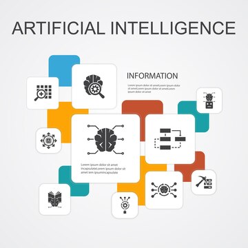 Premium Vector | Artificial intelligence infographic 10 line icons ...