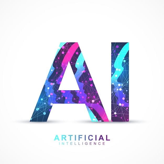 Premium Vector | Artificial intelligence logo plexus effect. Premium Vector | Artificial intelligence logo plexus effect.