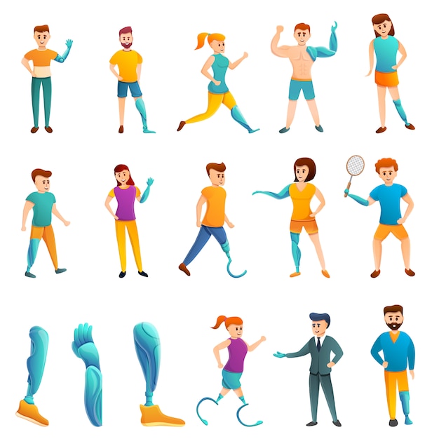 Artificial limbs icons set Vector | Premium Download Artificial limbs icons set Vector | Premium Download