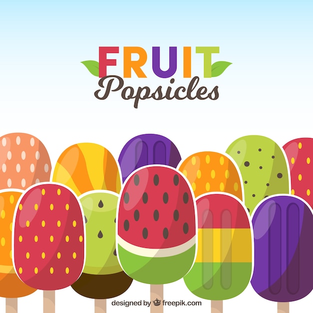 Assortment of tropical ice creams | Free Vector Assortment of tropical ice creams | Free Vector