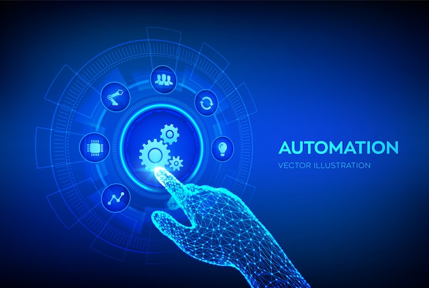 Premium Vector | Automation software background Premium Vector | Automation software background