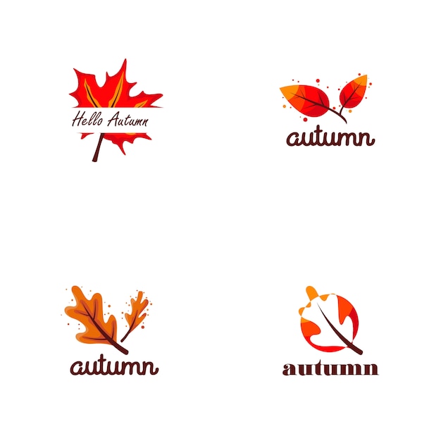 Premium Vector | Autumn logo collection Premium Vector | Autumn logo collection