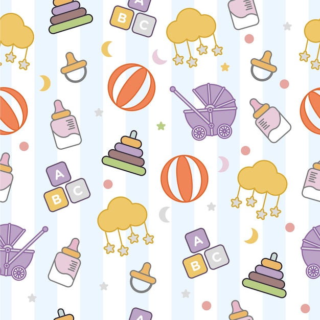 Premium Vector | Baby cute seamless pattern Premium Vector | Baby cute seamless pattern