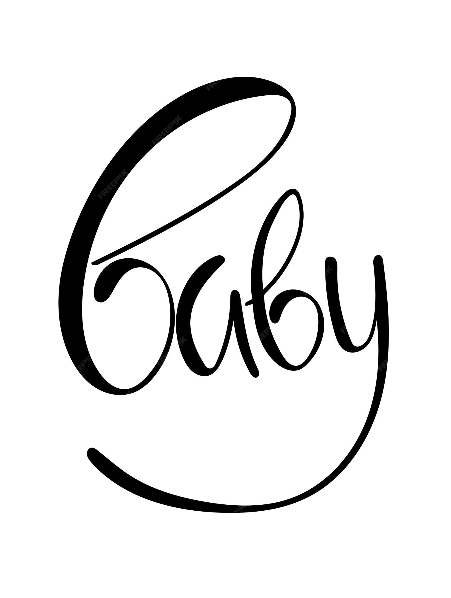 Premium Vector | Baby hand drawn baby lettering typography poster Premium Vector | Baby hand drawn baby lettering typography poster