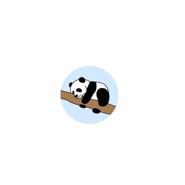 Premium Vector | Baby panda sleeping cartoon icon Premium Vector | Baby panda sleeping cartoon icon