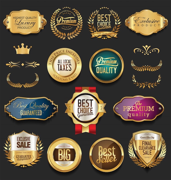 Premium Vector | Badges and labels collection Premium Vector | Badges and labels collection