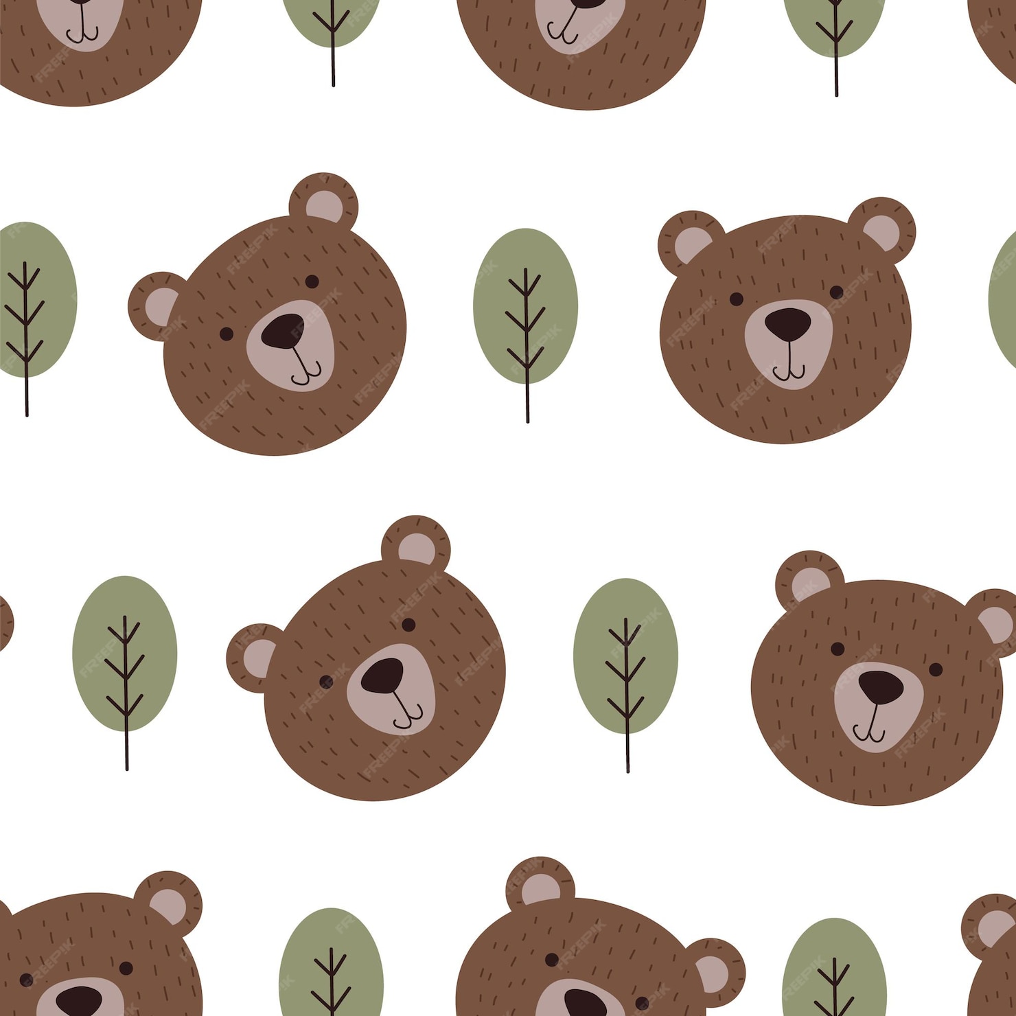 Premium Vector | Bear seamless repeated endless pattern Premium Vector | Bear seamless repeated endless pattern
