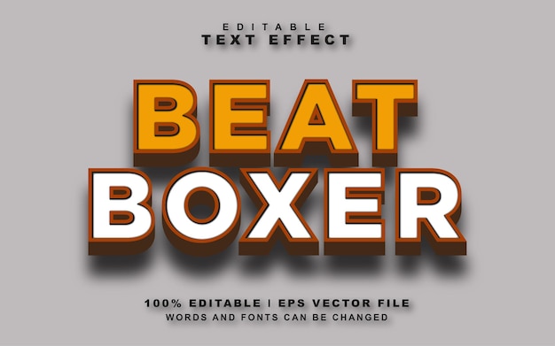 Premium Vector | Beat boxer text effect free vector Premium Vector | Beat boxer text effect free vector