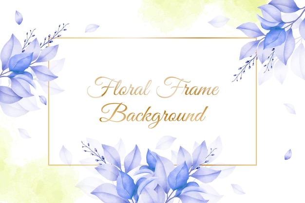 Premium Vector Beautiful Floral Frame Background Watercolor