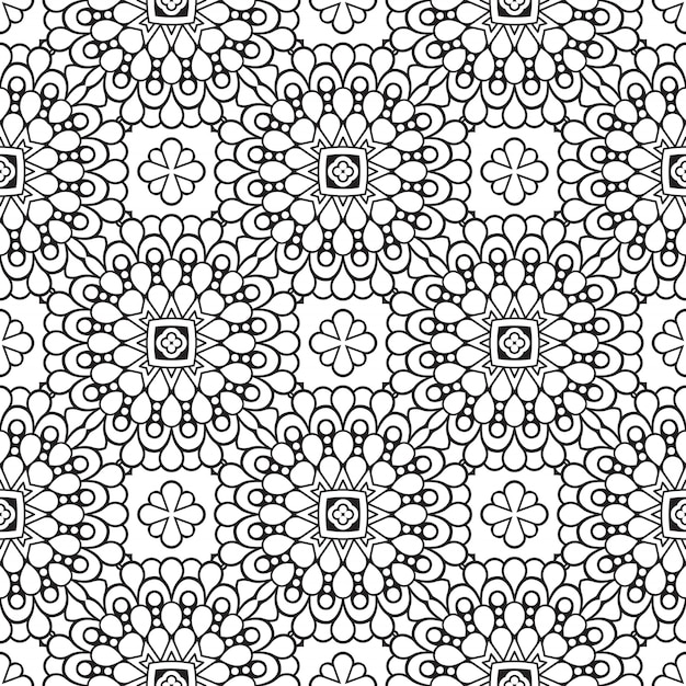 Premium Vector | Beautiful Indian Traditional Seamless Pattern Black 
