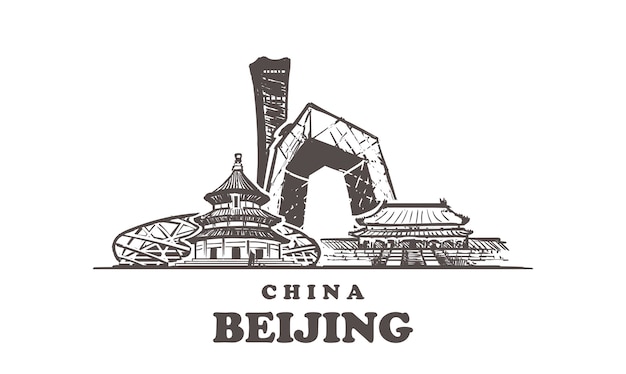 Premium Vector | Beijing skyline, china Premium Vector | Beijing skyline, china
