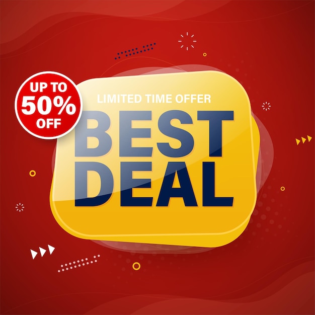 Premium Vector | Best deal banner template design for web or social ... Premium Vector | Best deal banner template design for web or social ...