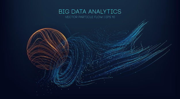Premium Vector Big Data Analytics Abstract Vector Background 3d