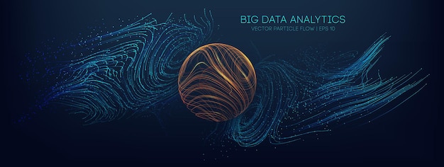 Premium Vector Big Data Analytics Abstract Vector Background 3d