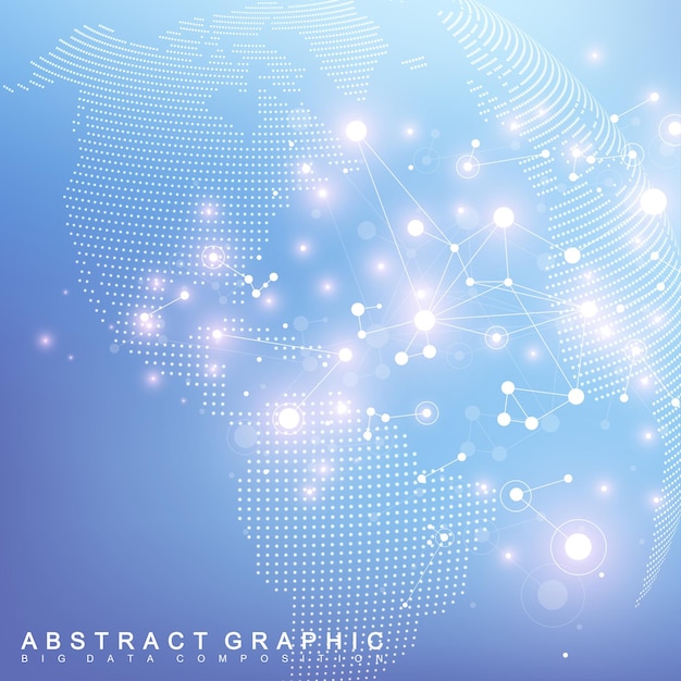 Premium Vector | Big data complex world globe. graphic abstract ...