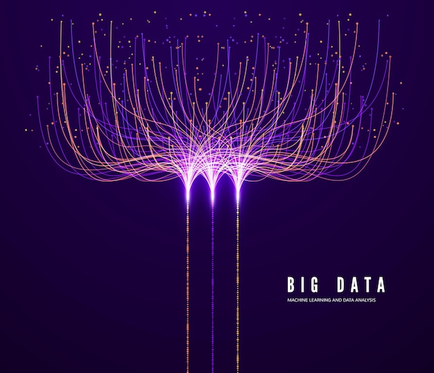 Premium Vector | Big data concept. machine learning and data analysis ...