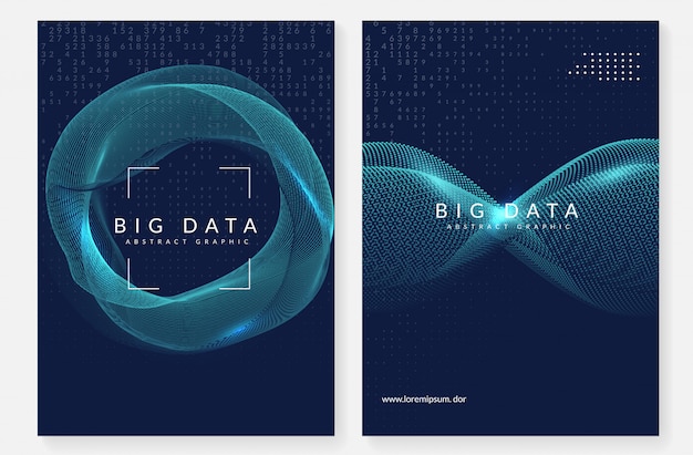 Premium Vector Big Data Cover Design Technology For Visualization
