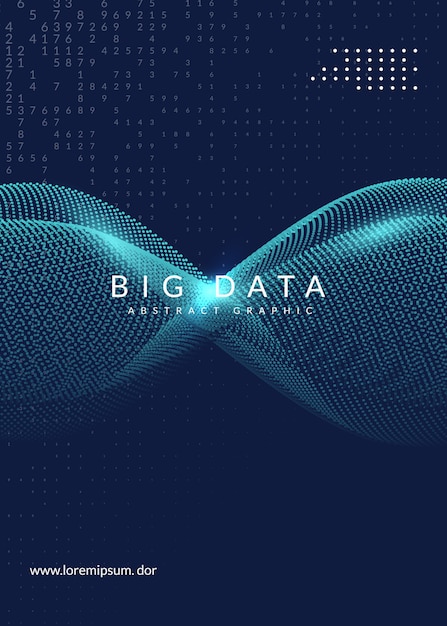 Premium Vector | Big data cover design. technology for visualization Premium Vector | Big data cover design. technology for visualization