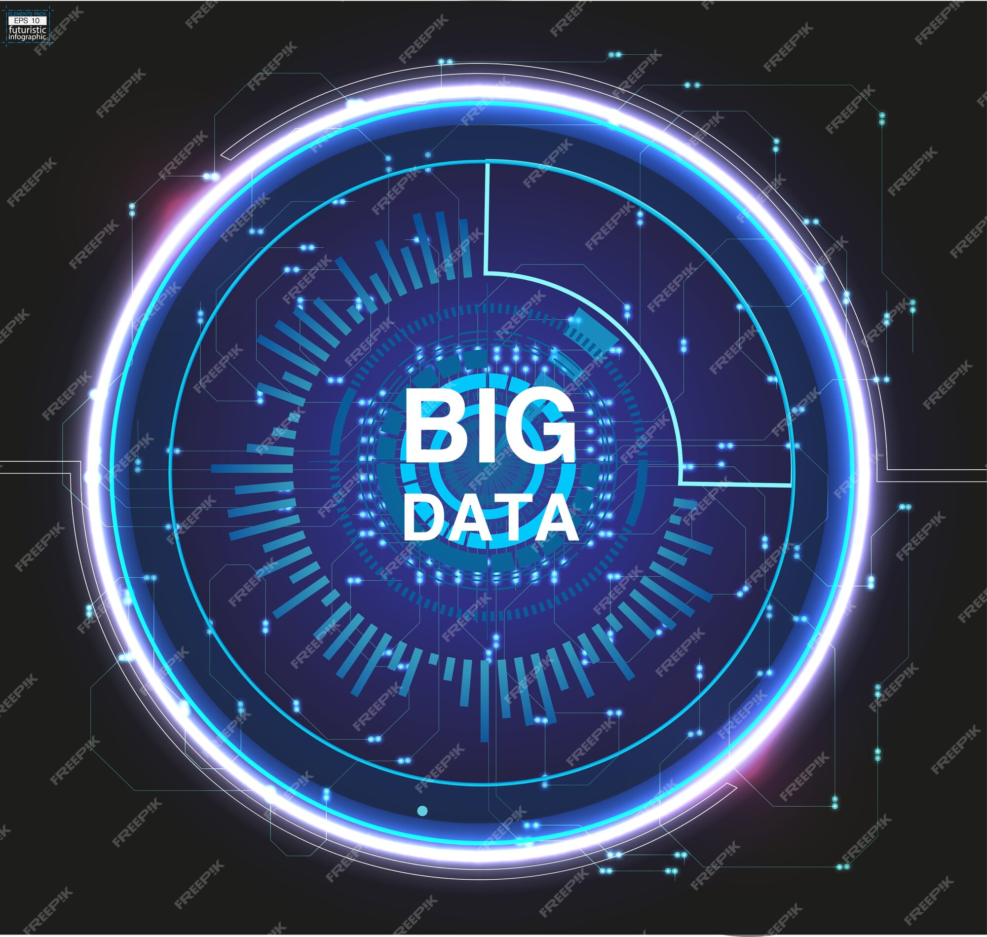 Premium Vector Big Data Visualization Graphic Abstract Background