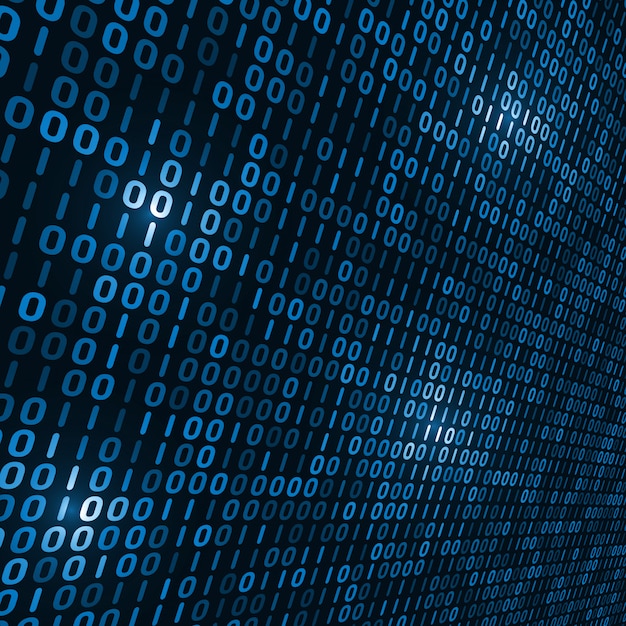 Premium Vector Binary Computer Code Background Abstract Illustration
