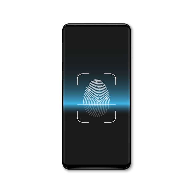 Premium Vector | Biometric fingerprint scan, identification system Premium Vector | Biometric fingerprint scan, identification system