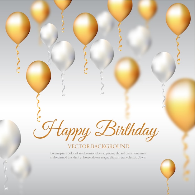 Premium Vector | Birthday invitation card with balloons Premium Vector | Birthday invitation card with balloons
