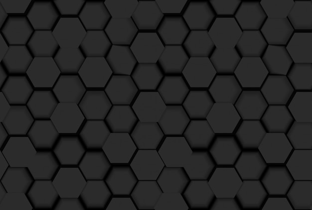 Premium Vector | Black seamless hexagonal pattern texture with 3d ... Premium Vector | Black seamless hexagonal pattern texture with 3d ...