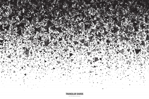Premium Vector | Black triangular shards on white background Premium Vector | Black triangular shards on white background