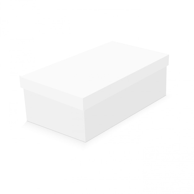 Premium Vector | Blank paper or cardboard shoebox template Premium Vector | Blank paper or cardboard shoebox template
