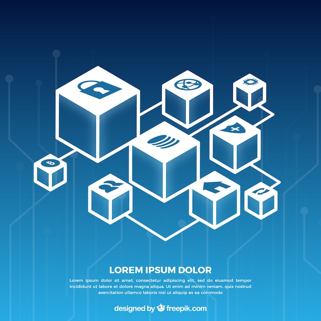 Free Vector | Blockchain background Free Vector | Blockchain background