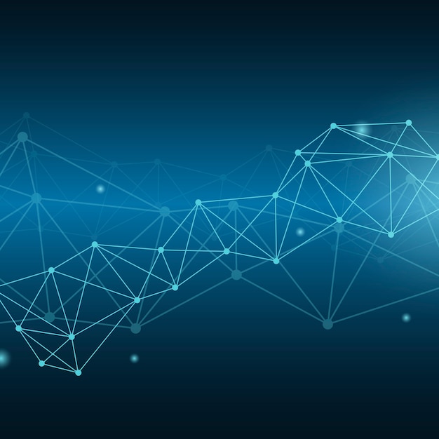Free Vector | Blue neural network illustration Free Vector | Blue neural network illustration