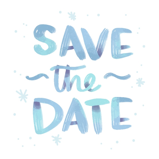 Free Vector | Blue save the date lettering Free Vector | Blue save the date lettering