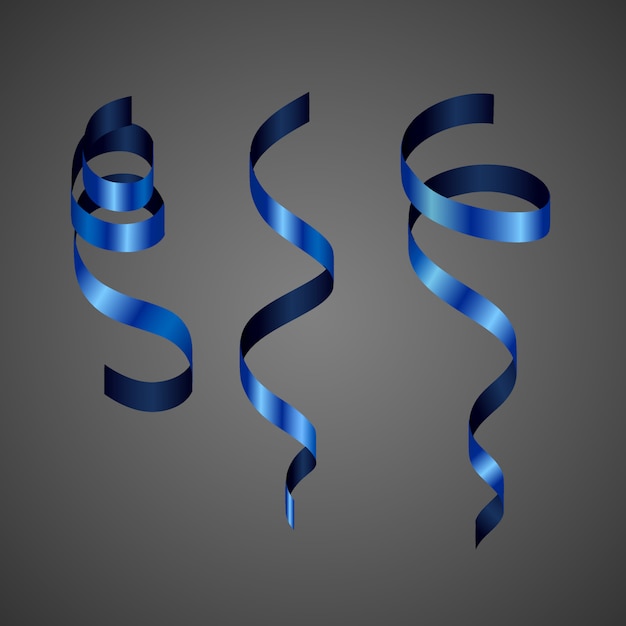 Premium Vector | Blue shiny ribbons on grey background Premium Vector | Blue shiny ribbons on grey background