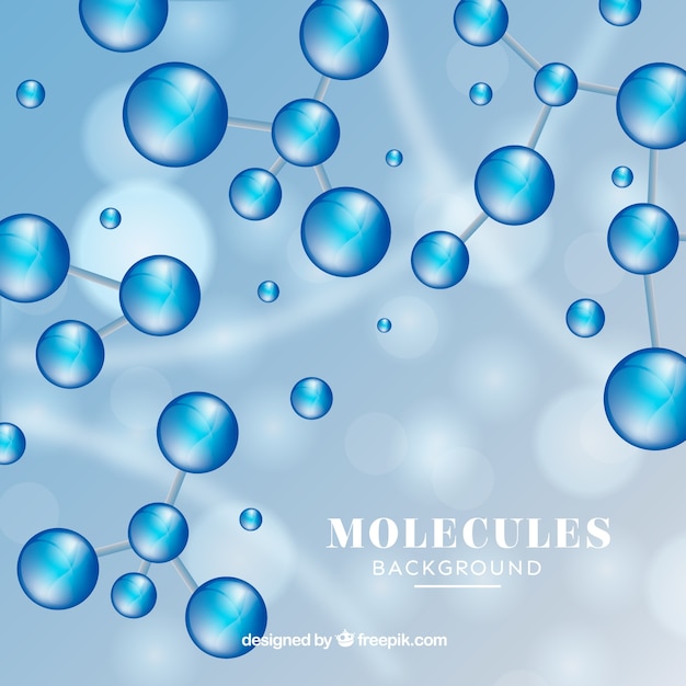 Free Vector | Blurred background with blue molecules Free Vector | Blurred background with blue molecules