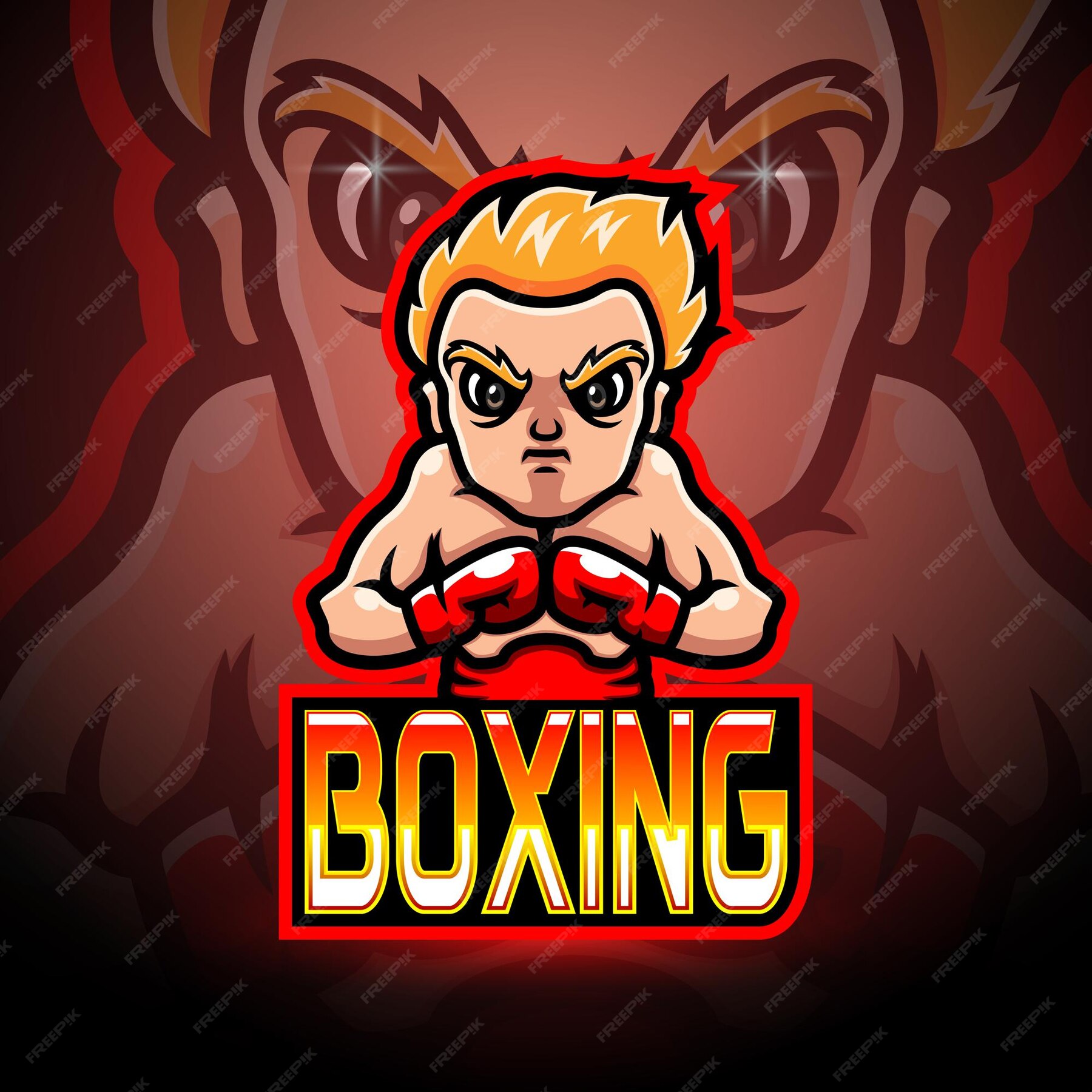 Premium Vector Boxing Mascot Sport Esport Logo Design