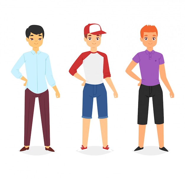 Boys wearing fashion clothes Vector | Premium Download Boys wearing fashion clothes Vector | Premium Download