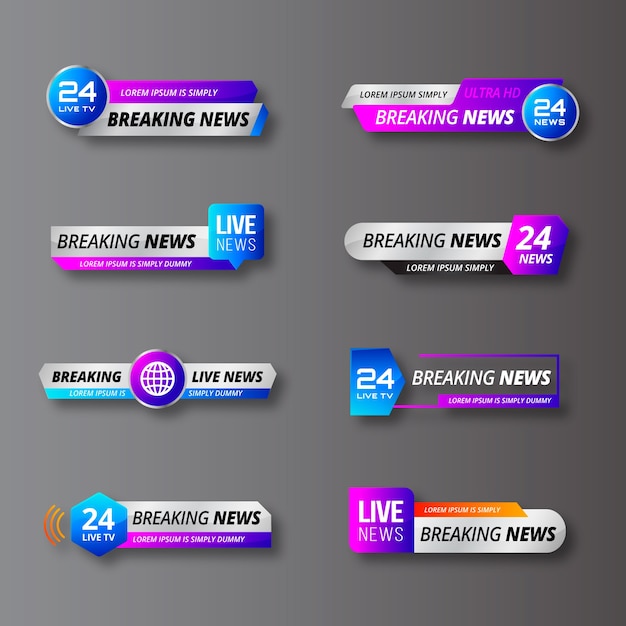 Breaking news banners design | Free Vector Breaking news banners design | Free Vector
