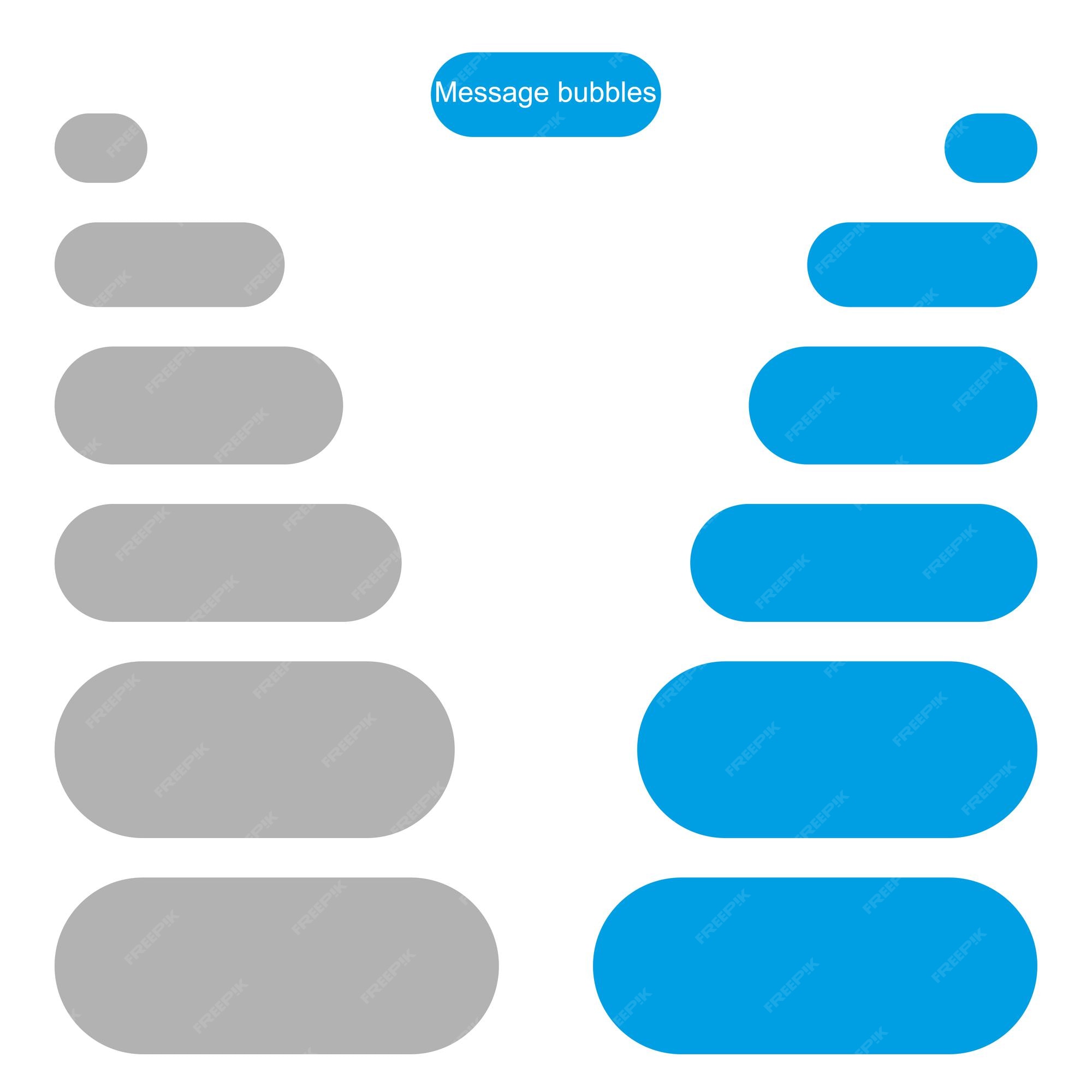 Premium Vector | Bubble message design template for chat or website ...