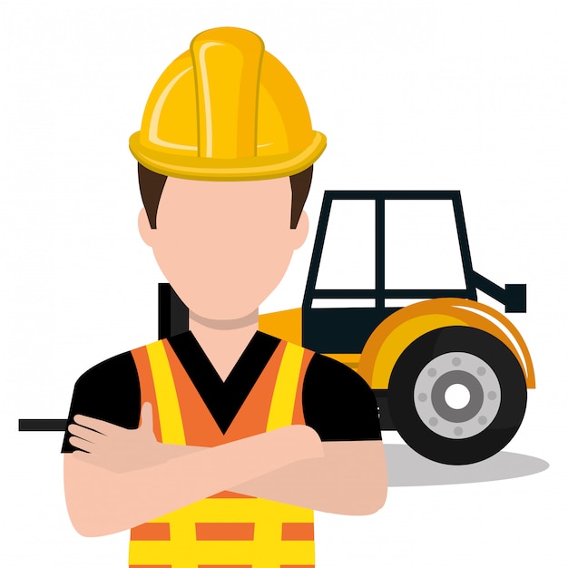 Premium Vector | Builder constructor worker icon Premium Vector | Builder constructor worker icon