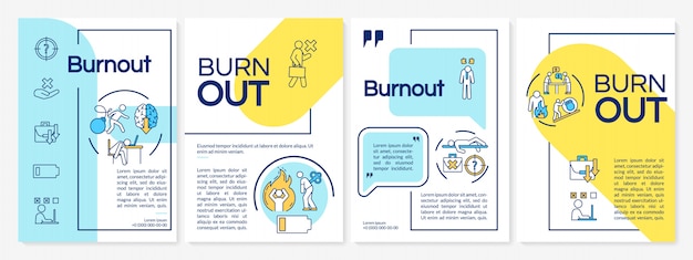 Premium Vector | Burnout brochure template Premium Vector | Burnout brochure template